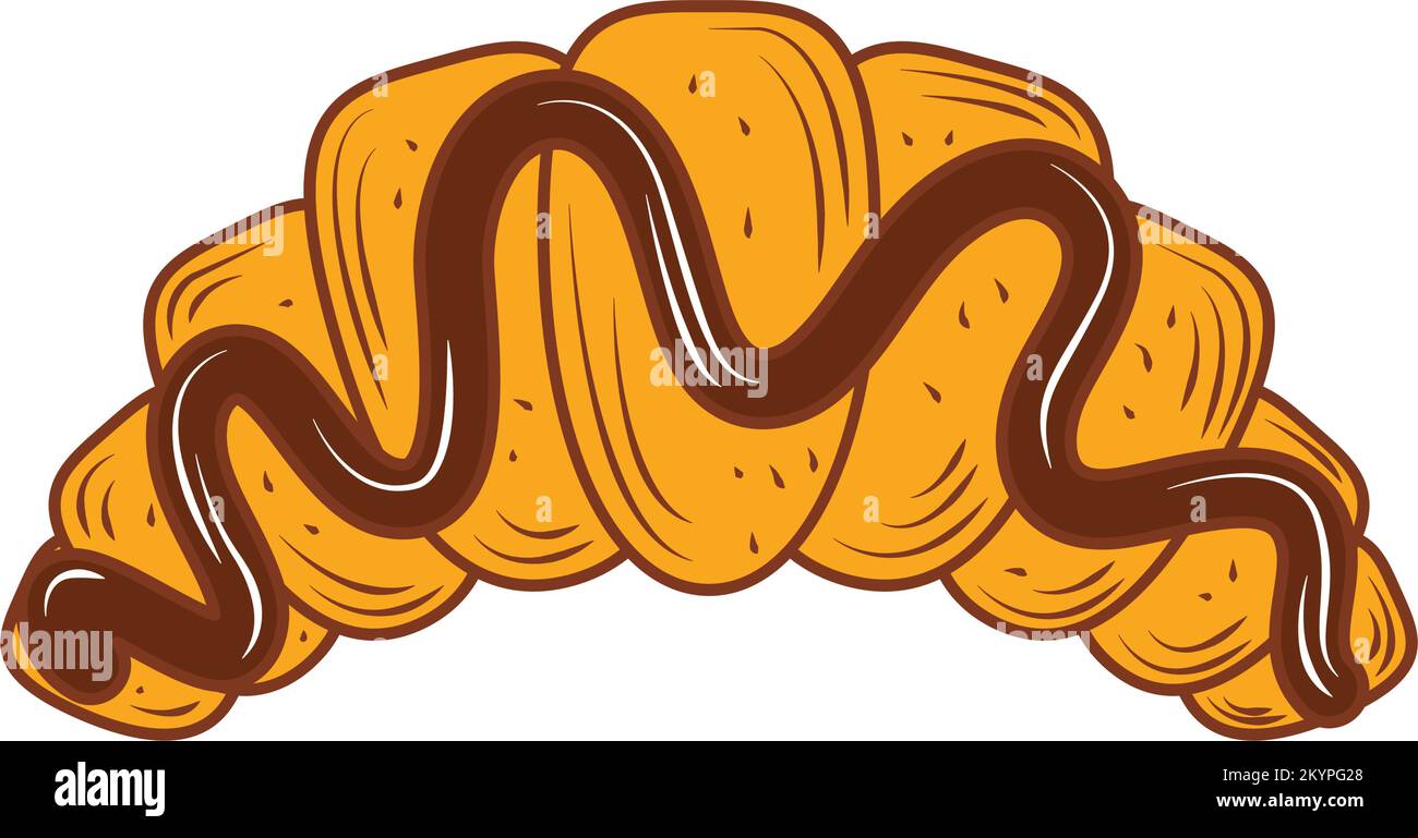 chocolate croissant food icon Stock Vector Image & Art - Alamy
