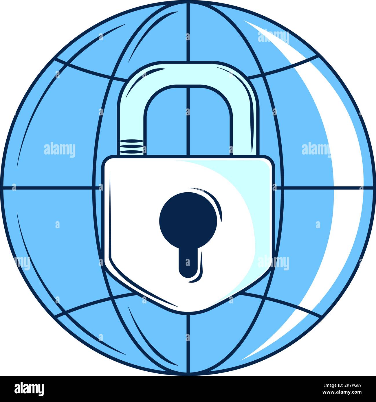 world and padlock cybersecurity Stock Vector Image & Art - Alamy