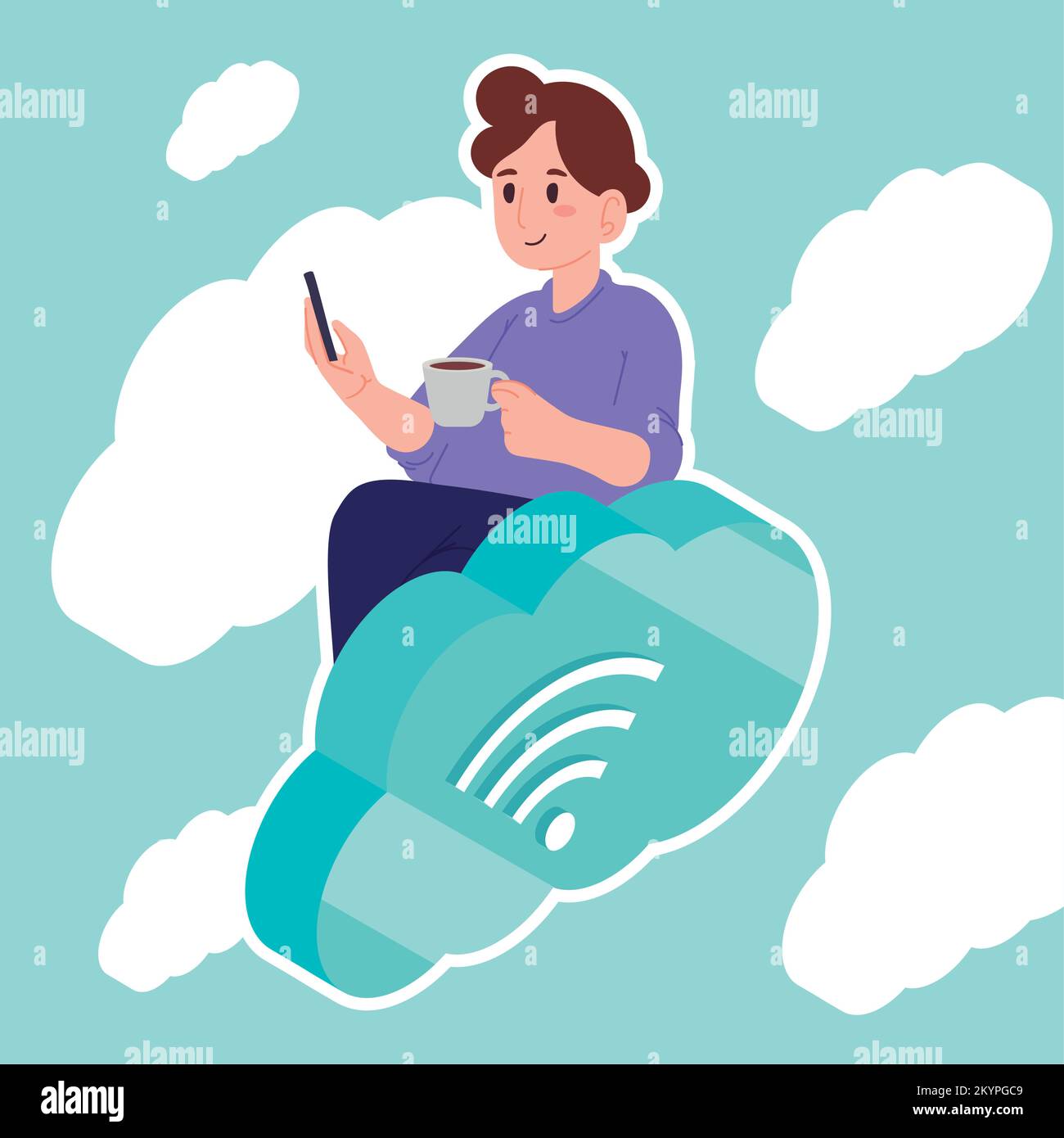 man using smartphone Stock Vector Image & Art - Alamy
