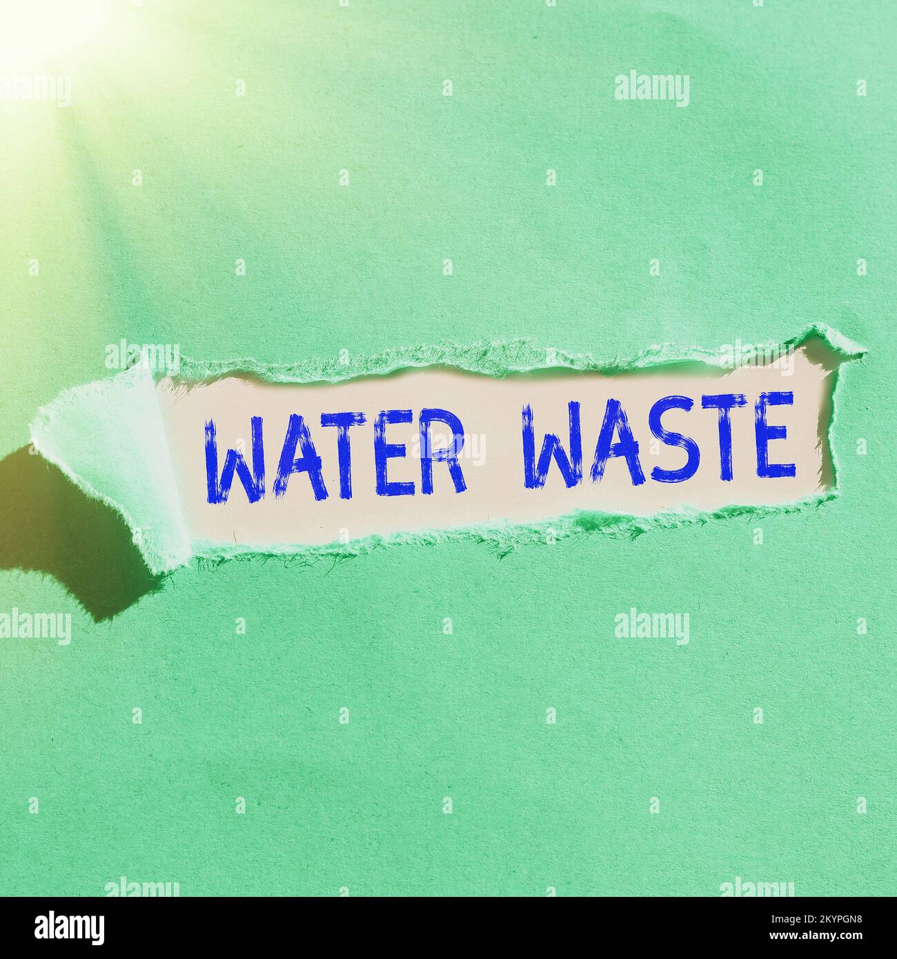 Sign displaying Water Waste. Word Written on liquid that has been used ...
