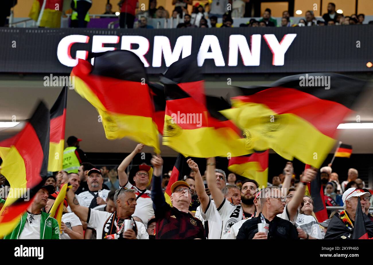 Qatar, 01/12/2022, GER fans with flags Costa Rica (CRC) - Germany (GER ...