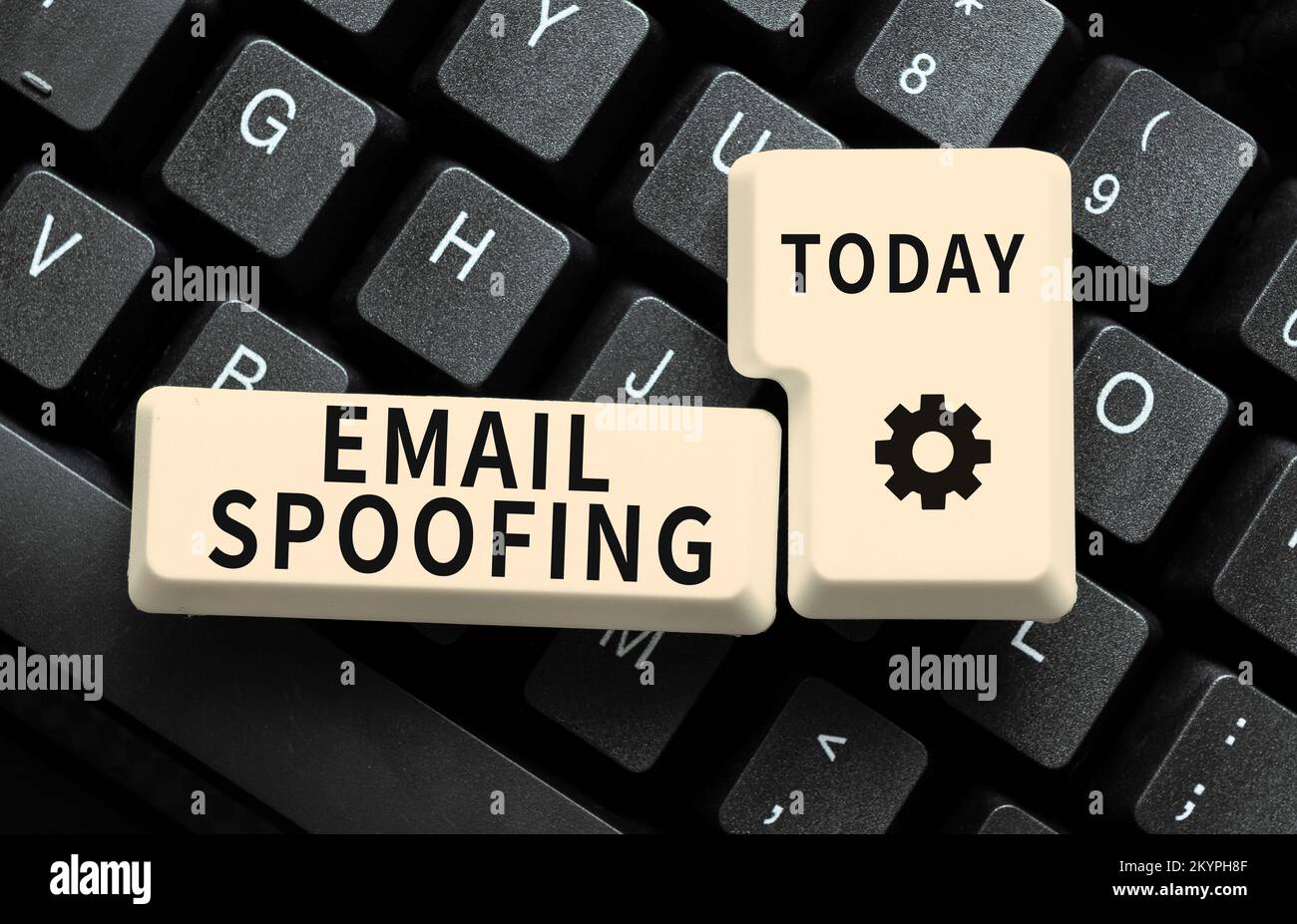 Text showing inspiration Email Spoofing. Business showcase secure the ...