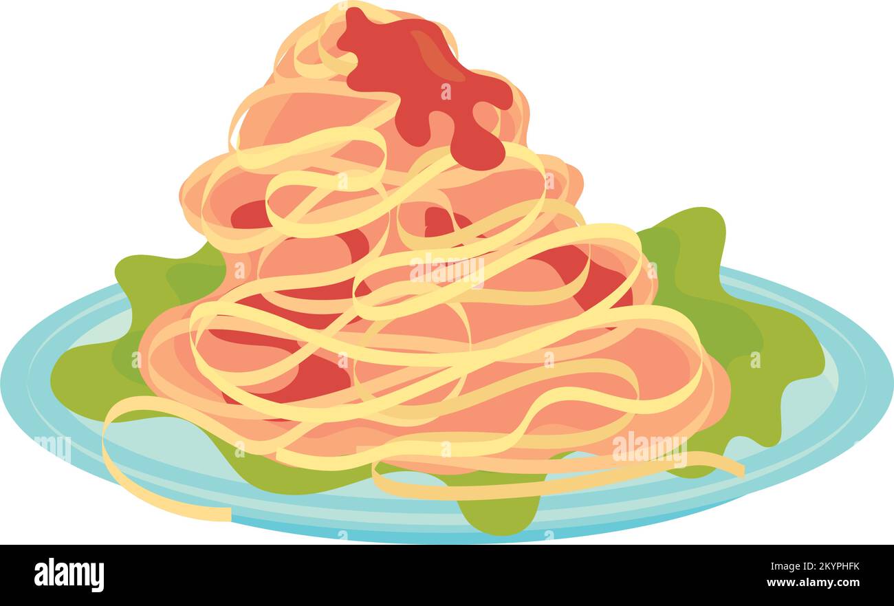 Spaghetti basil sauce Stock Vector Images - Alamy