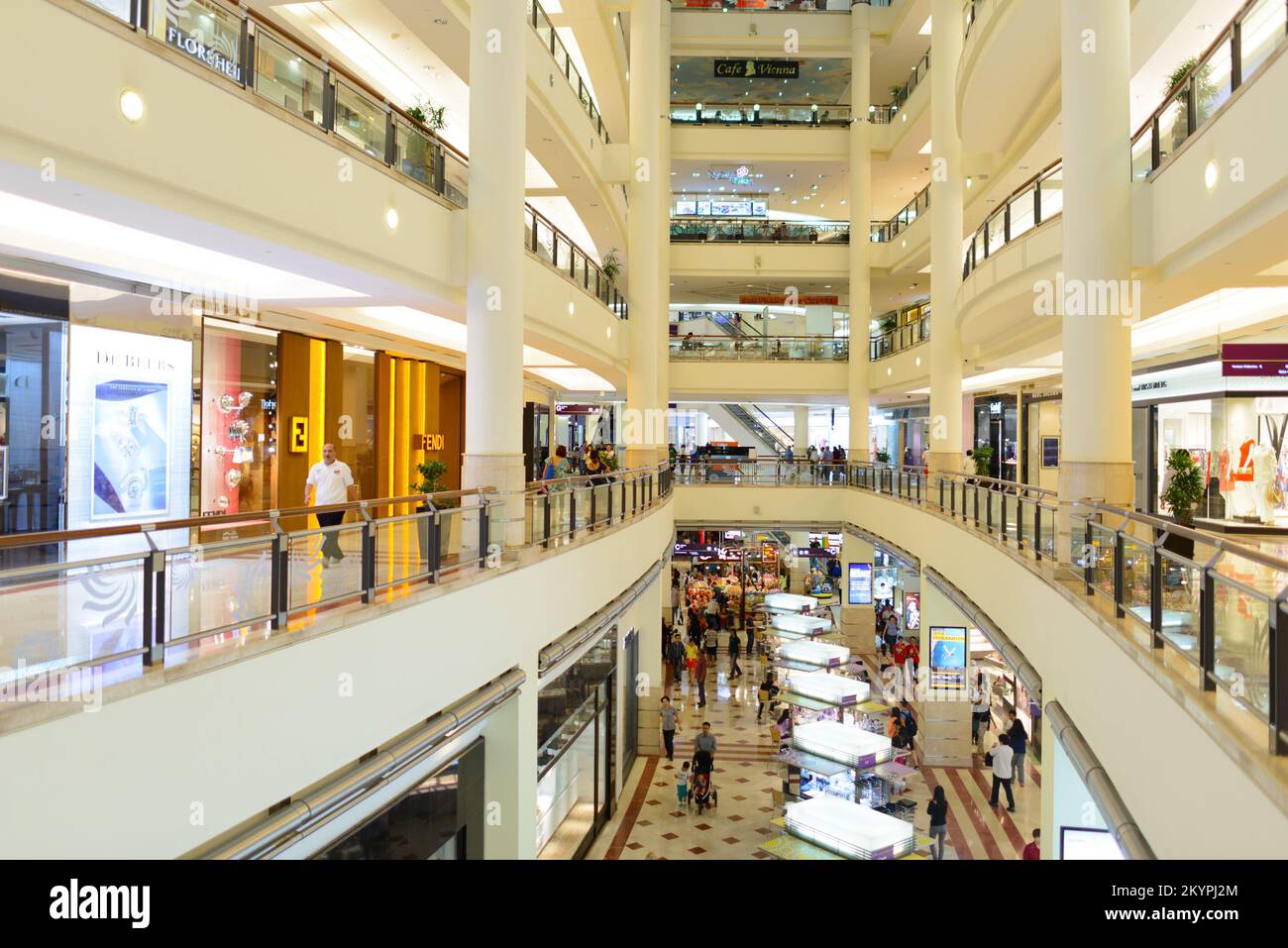 KUALA LUMPUR, MALAYSIA - APRIL 23, 2014: Suria KLCC shopping mall in ...