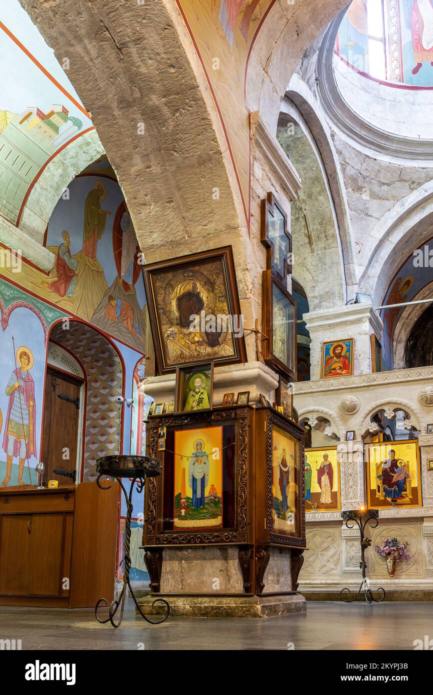 Motsameta, Georgia, 05.06.2022. Motsameta monastery inside view of the ...