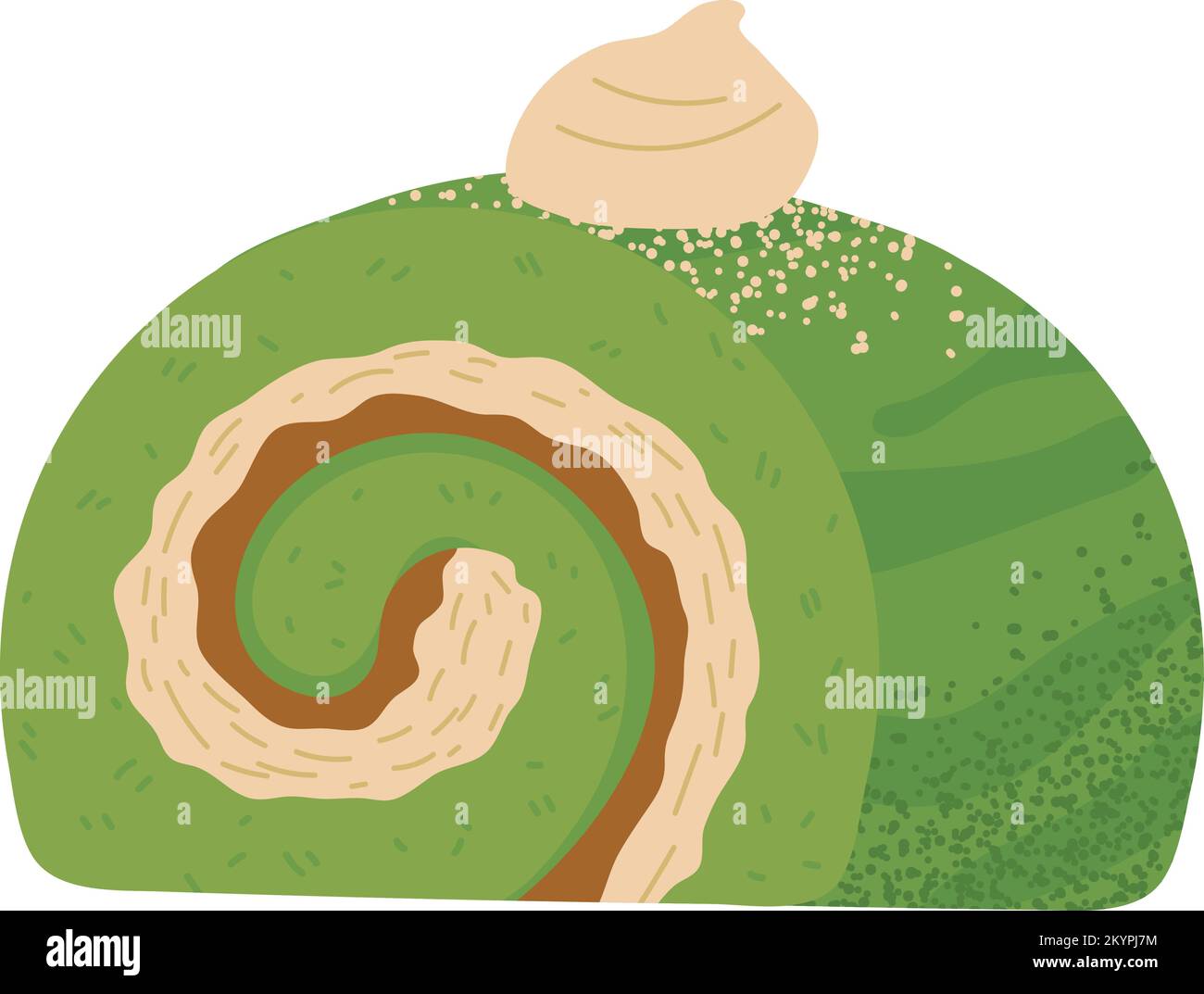 matcha roll dessert Stock Vector Image & Art - Alamy