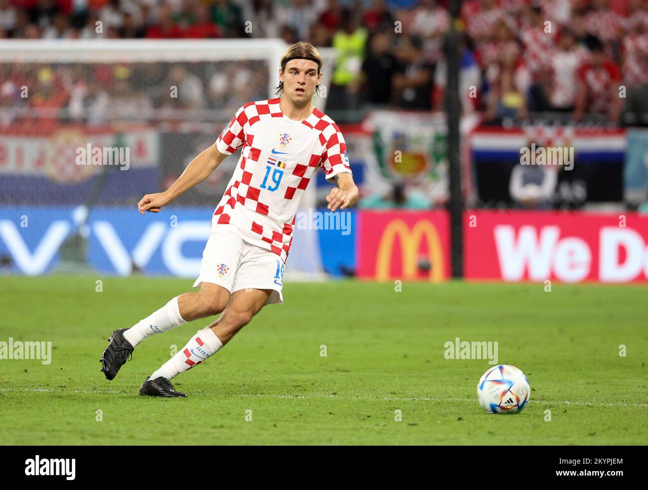 Ar-Rayyan, Qatar - 01/12/2022, Borna Sosa of Croatia during the FIFA ...