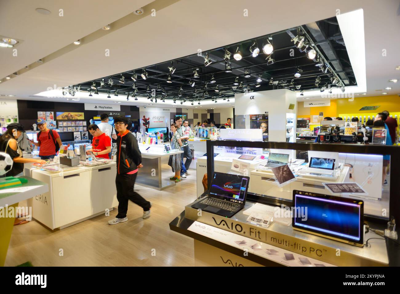 HONG KONG - MAY 17, 2015: shopping center interior. In Hong Kong a wide ...
