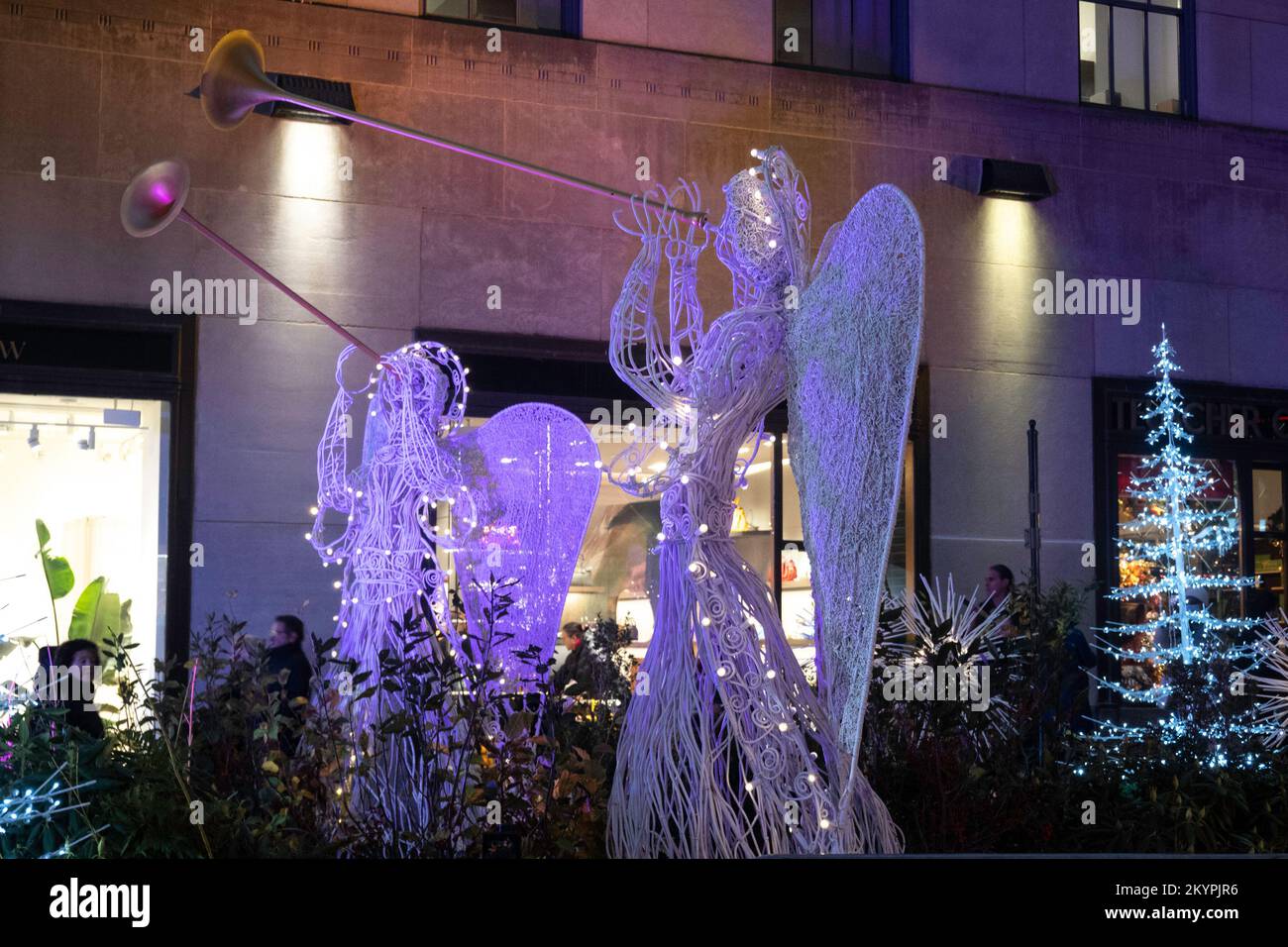 Herald Angel Figure at Rockefeller Center during the holiday season ...