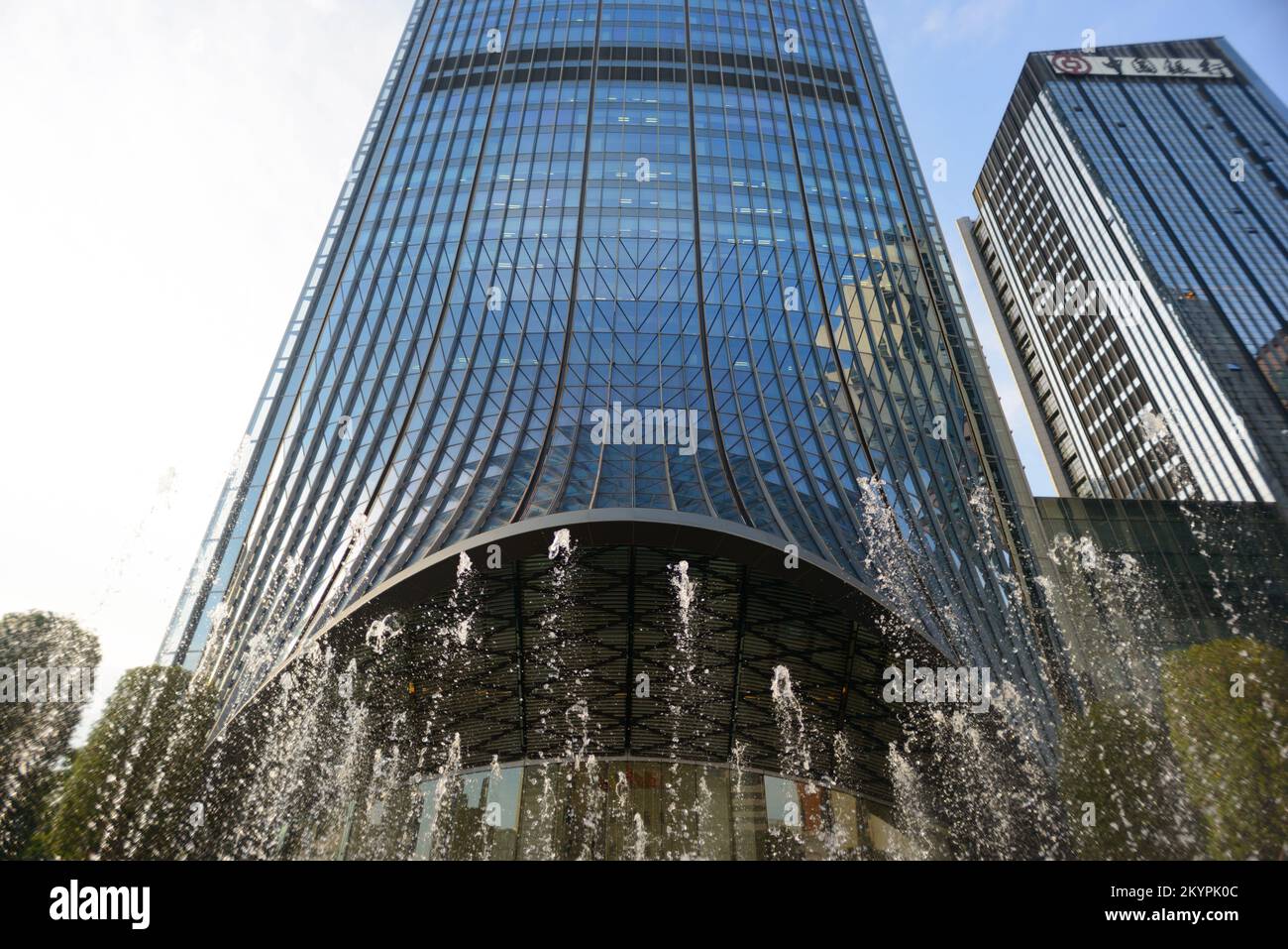 SHENZHEN, CHINA - MAY 28, 2014: area around the KK100. The KK100 ...