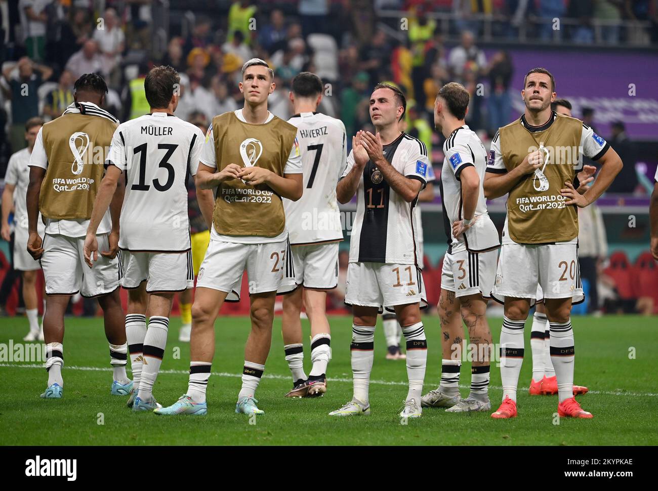Qatar, 01/12/2022, left to right Armel BELLA KOTCHAP (GER), Thomas ...