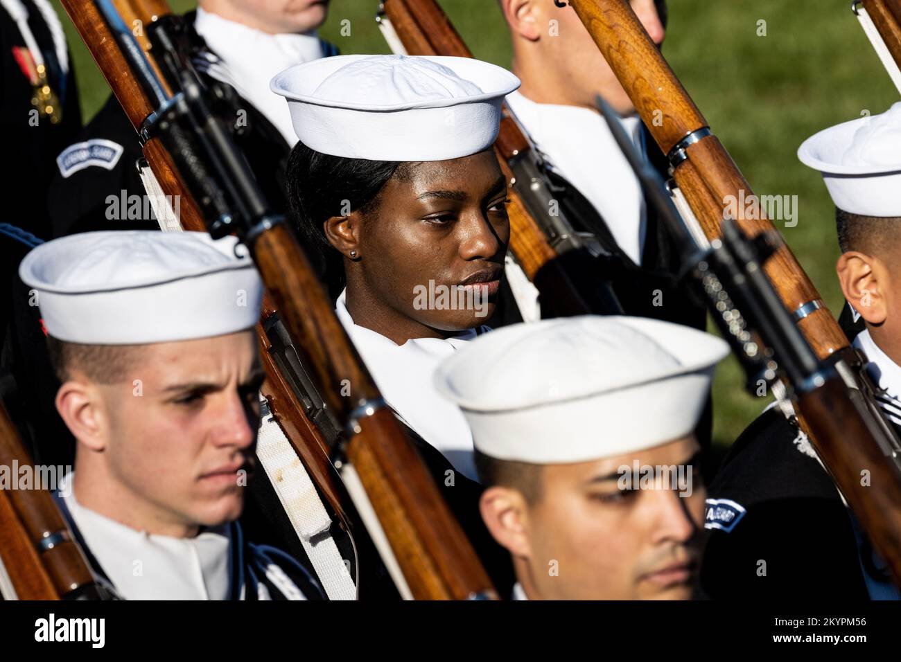 Washington, DC, USA, 01/12/2022, Members of the U.S. Navy's Ceremonial ...
