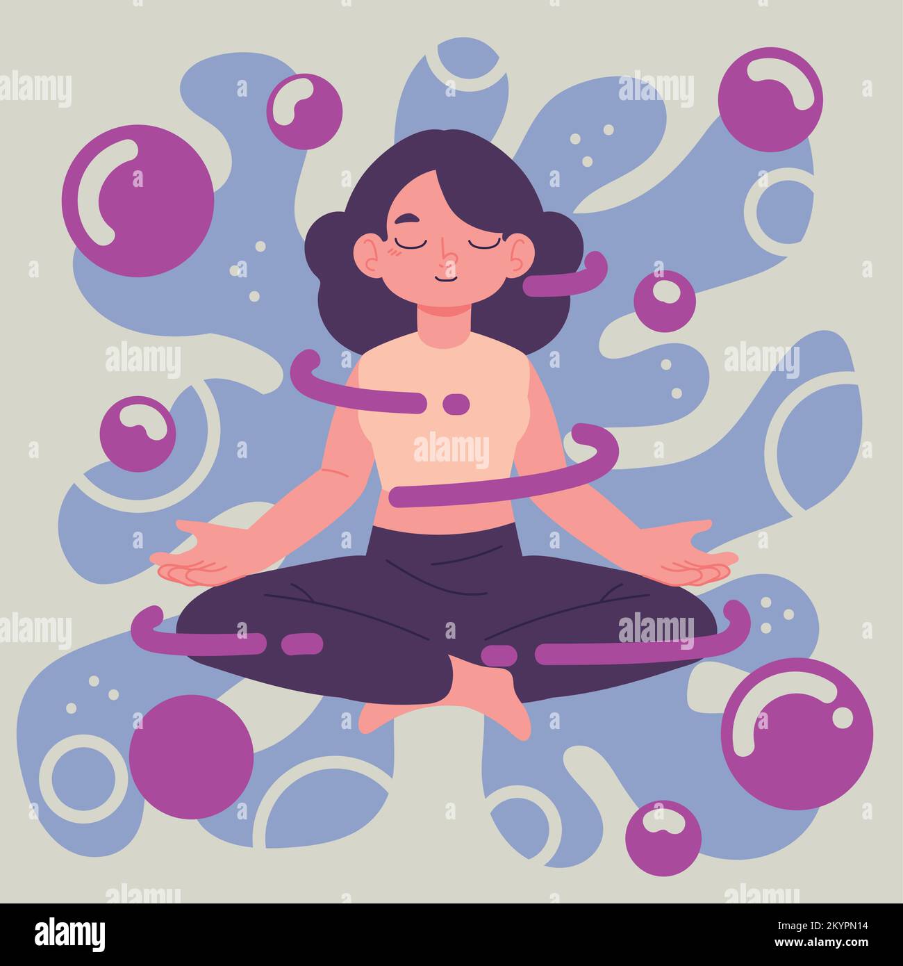 woman practicing yoga exercise Stock Vector Image & Art - Alamy