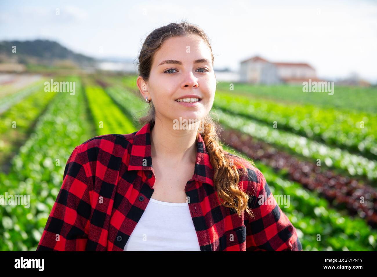 Portrait of a young french woman with hoe Stock Photo - Alamy