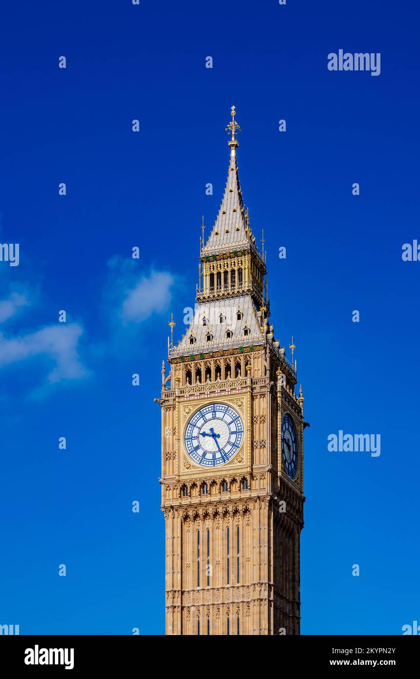 Big Ben, detailed view, Palace of Westminster, London, England, United ...