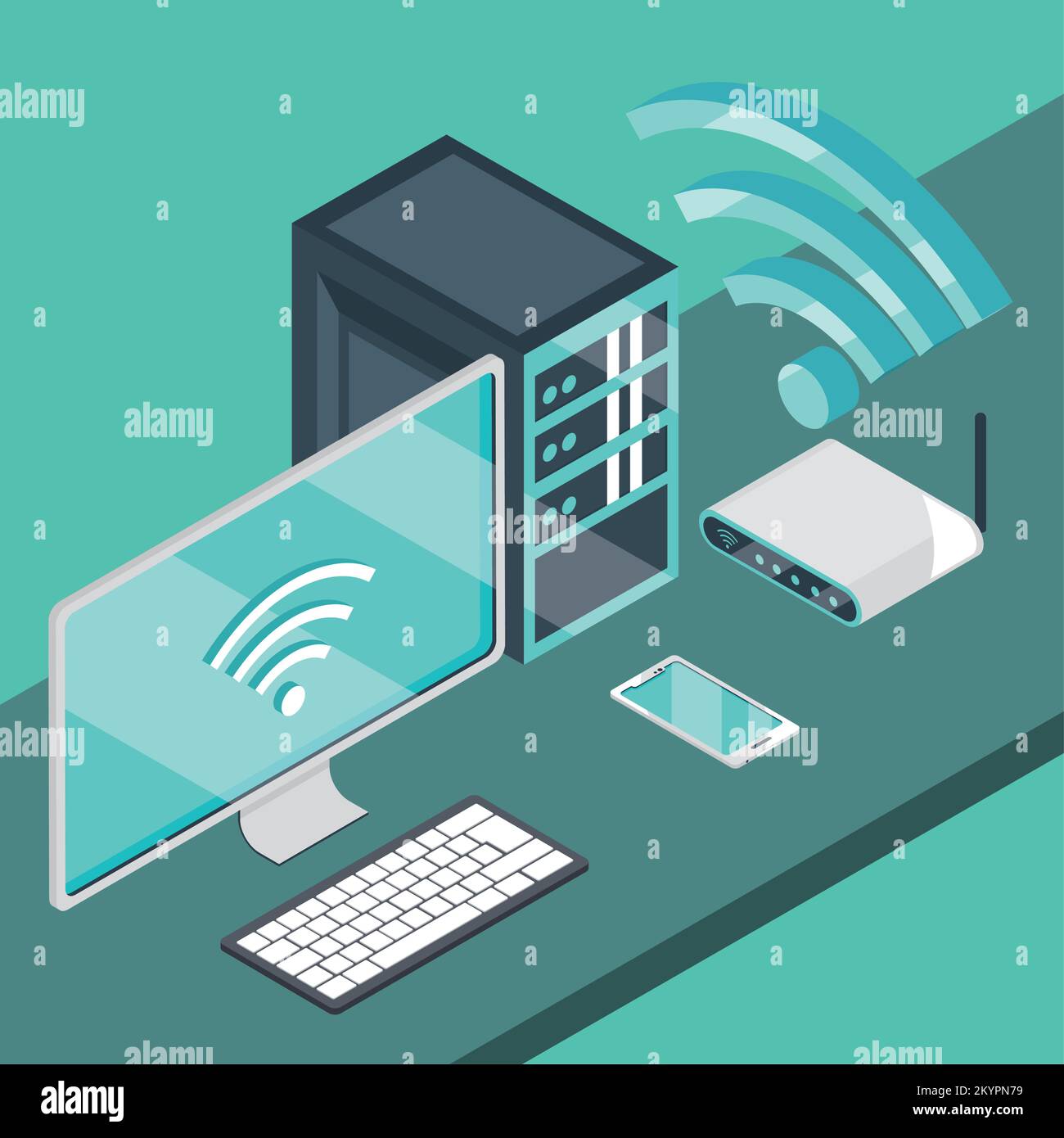 wifi devices technology Stock Vector Image & Art - Alamy