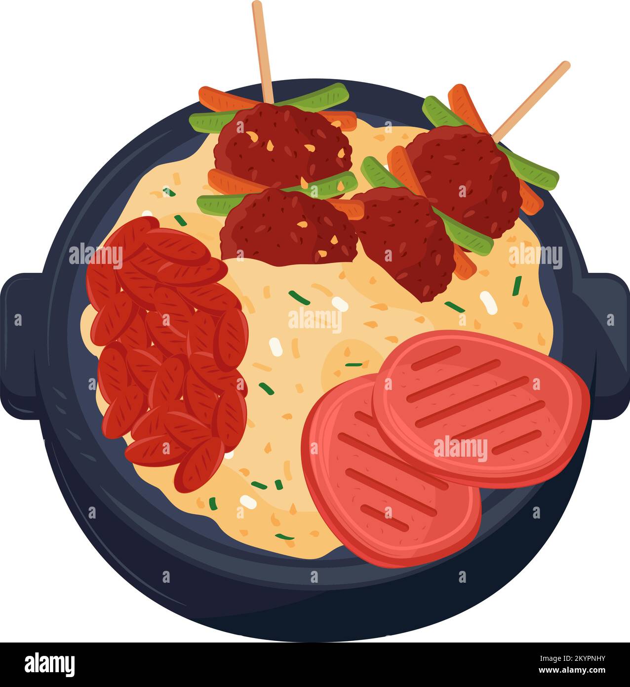 Korean bulgogi vector hi-res stock photography and images - Alamy