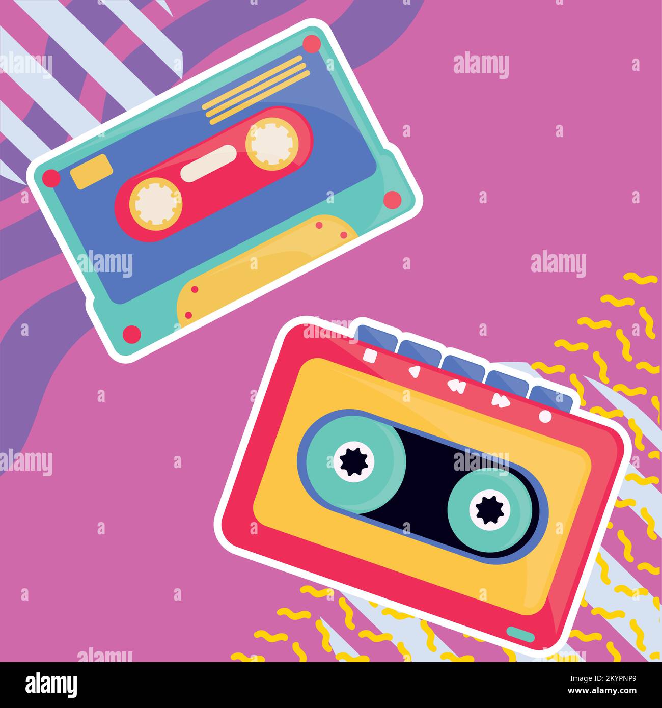 music cassettes retro Stock Vector Image & Art - Alamy