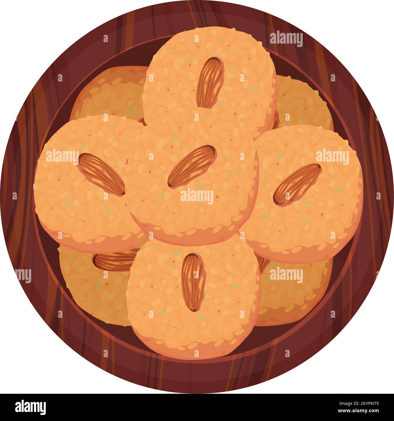 indian biscuits with almond Stock Vector Image & Art - Alamy