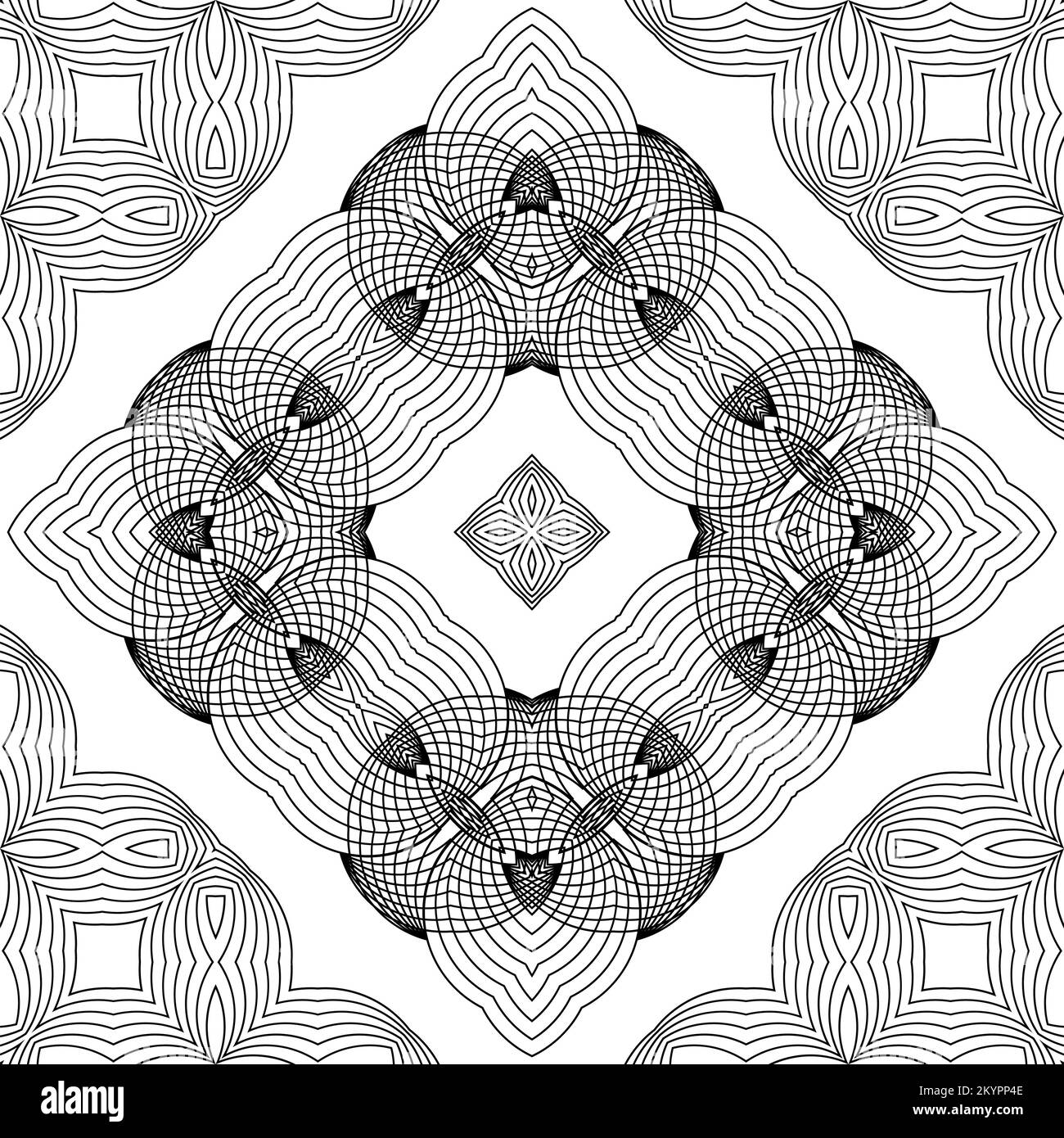 Line Icon Seamless Pattern Isolated on White Background Stock Photo - Alamy