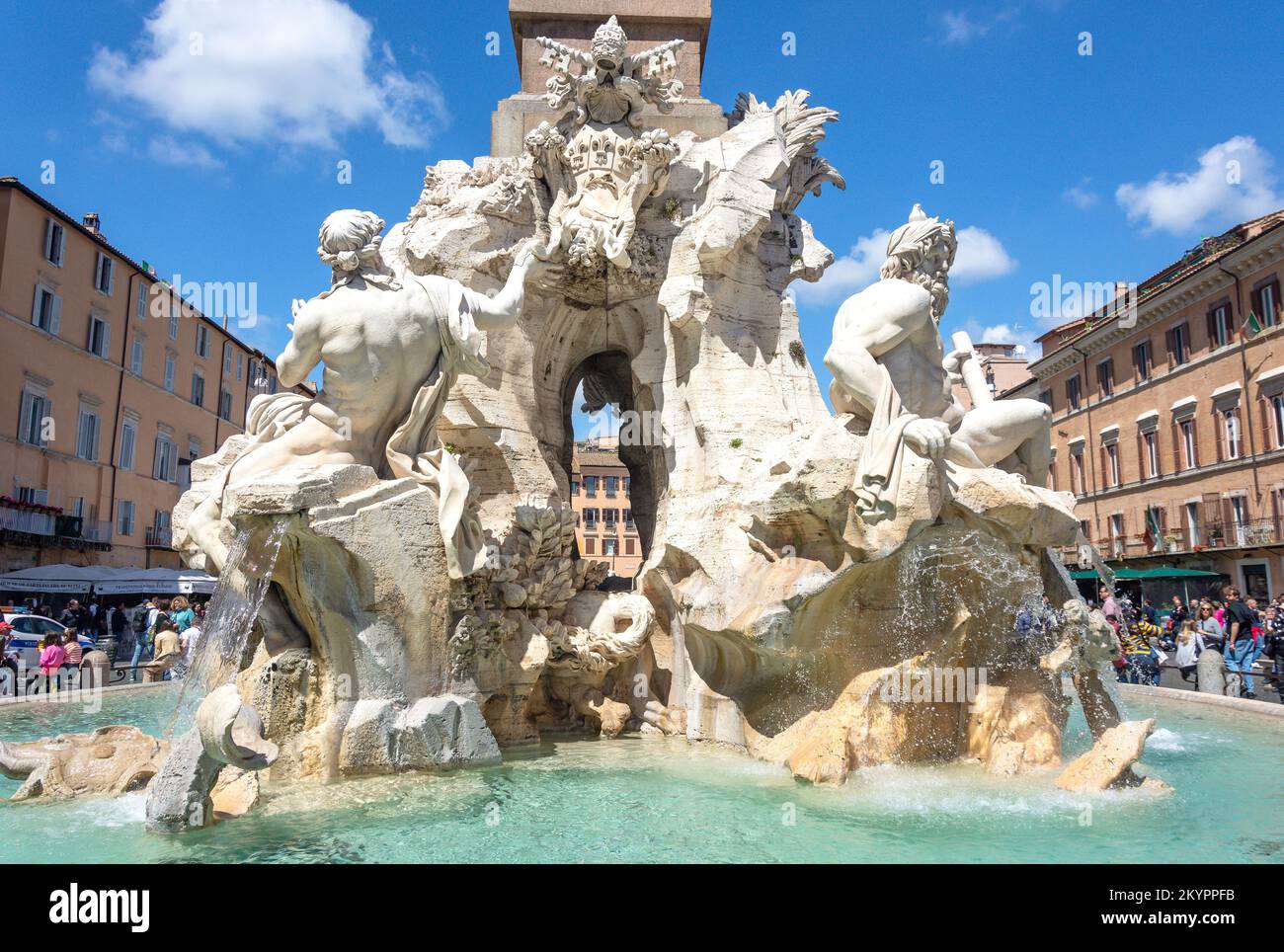 Fountain of the Four Rivers (Fontana dei Quattro Fiumi), Piazza Navona ...