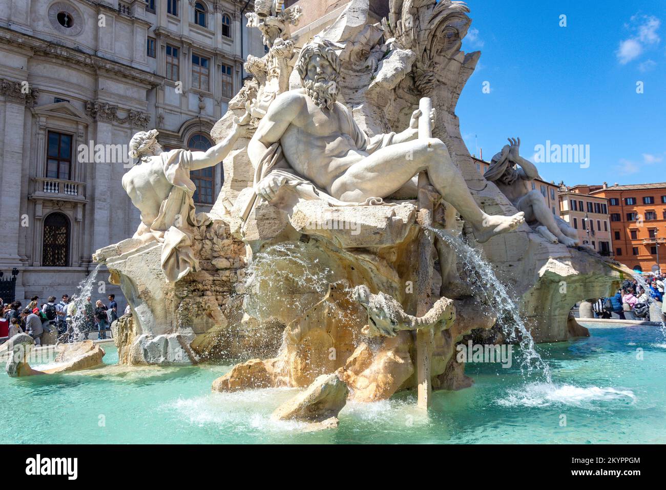 Fountain of the Four Rivers (Fontana dei Quattro Fiumi), Piazza Navona ...