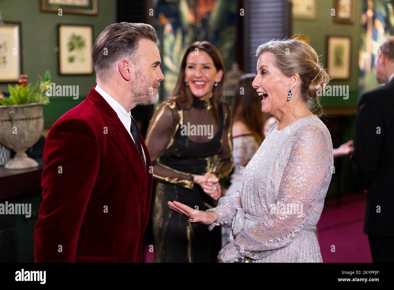 The Countess of Wessex meets Gary Barlow and Ellie Goulding at the ...