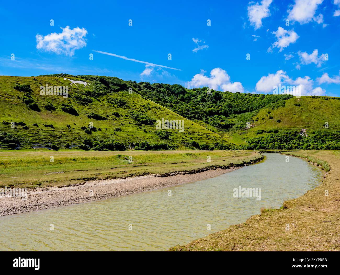 Cuckmere River and Litlington White Horse, Wealden District, East ...