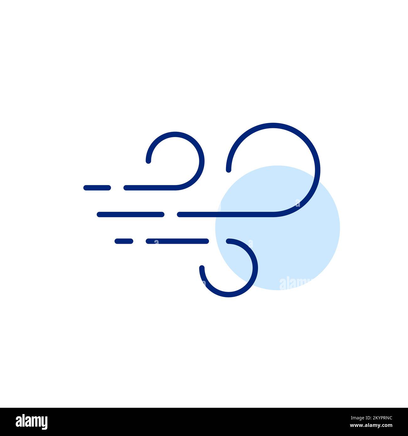 Windy weather forecast. Pixel perfect, editable stroke line design ...
