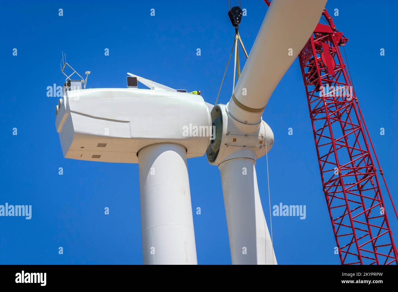Construction of wind turbine Stock Photo - Alamy