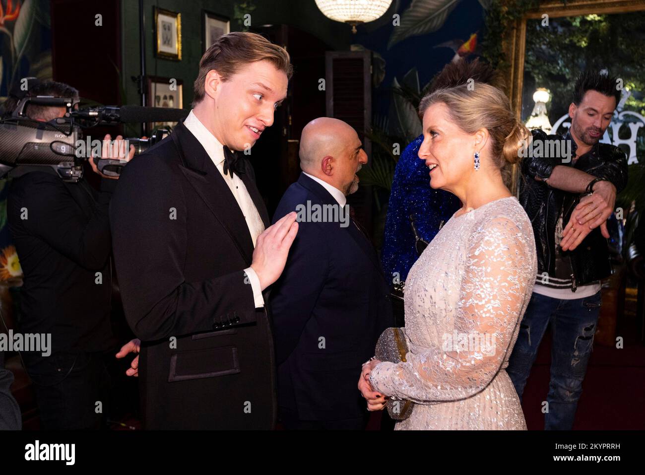 The Countess of Wessex meets George Ezra , at the Royal Variety ...