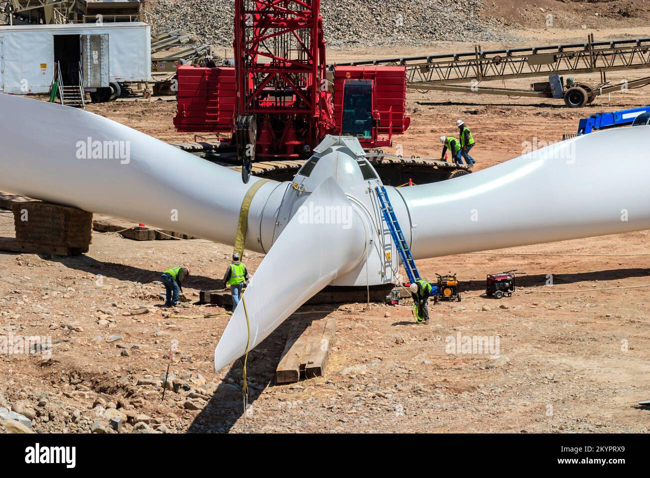Construction of wind turbine Stock Photo - Alamy