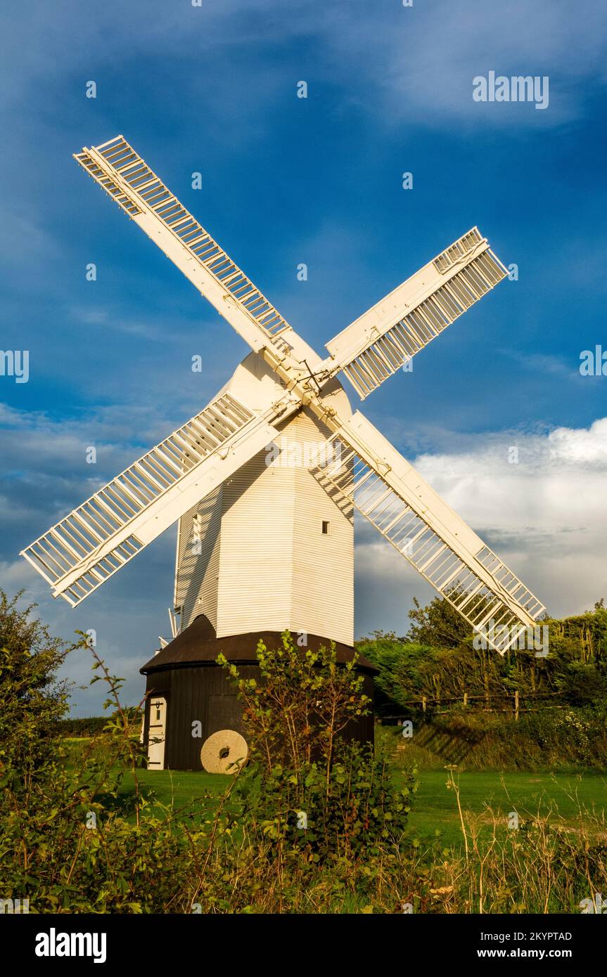 Jill windmill, a restored post mill, Clayton, East Sussex Stock Photo ...
