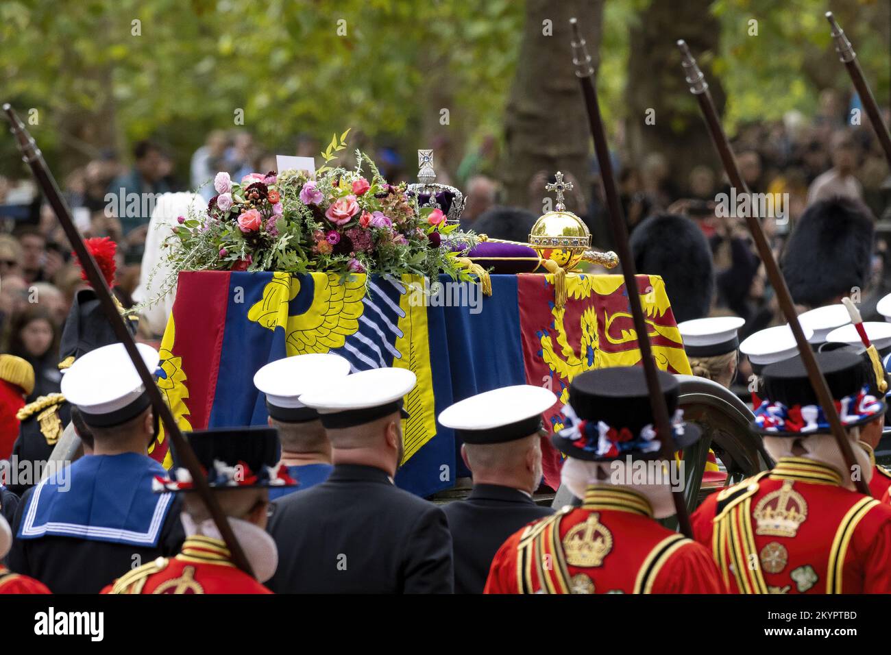LONDON, ENGLAND: The State Funeral procession for HM Queen Elizabeth II ...