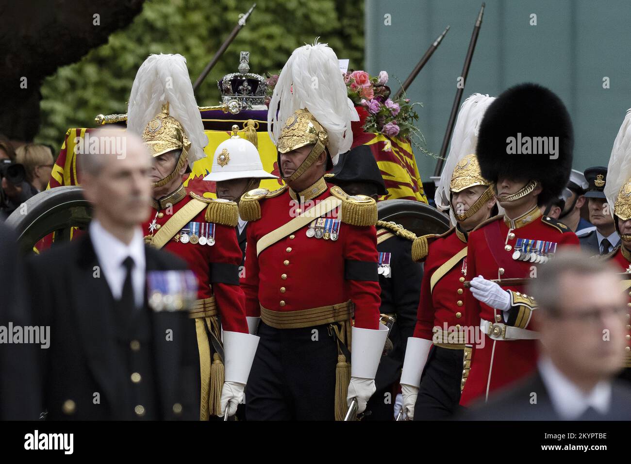 LONDON, ENGLAND: The State Funeral procession for HM Queen Elizabeth II ...