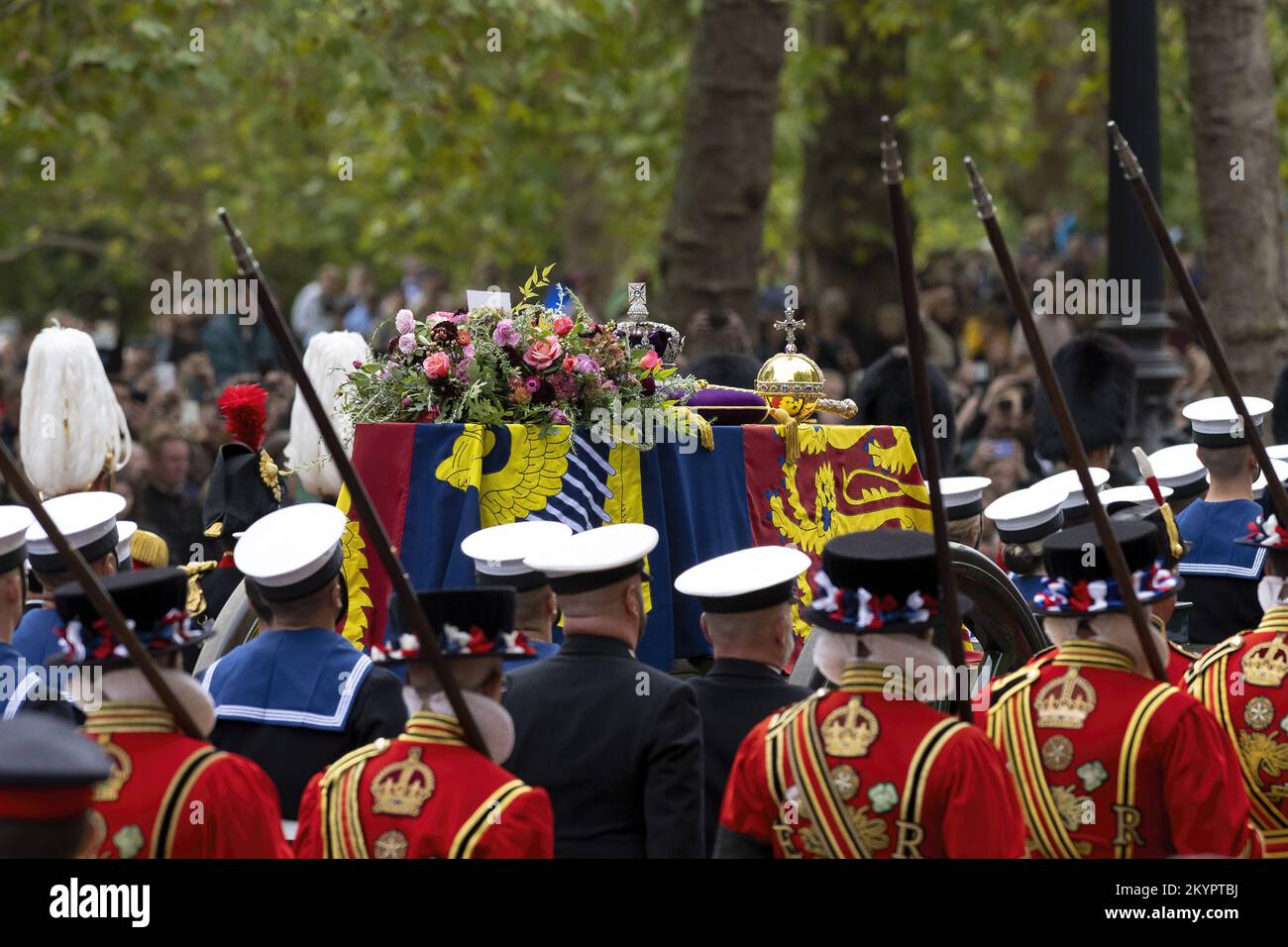 LONDON, ENGLAND: The State Funeral procession for HM Queen Elizabeth II ...