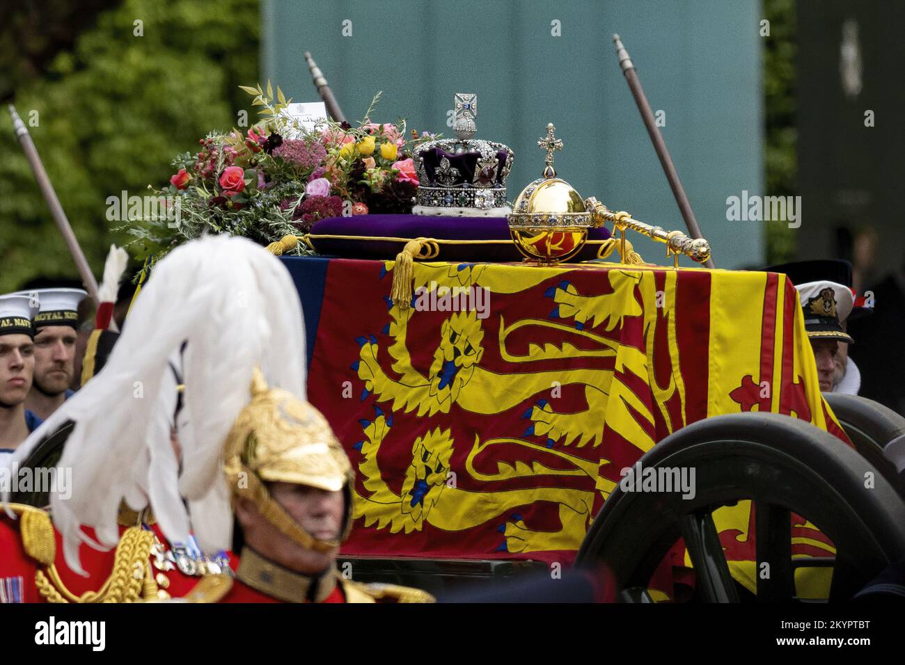 LONDON, ENGLAND: The State Funeral procession for HM Queen Elizabeth II ...