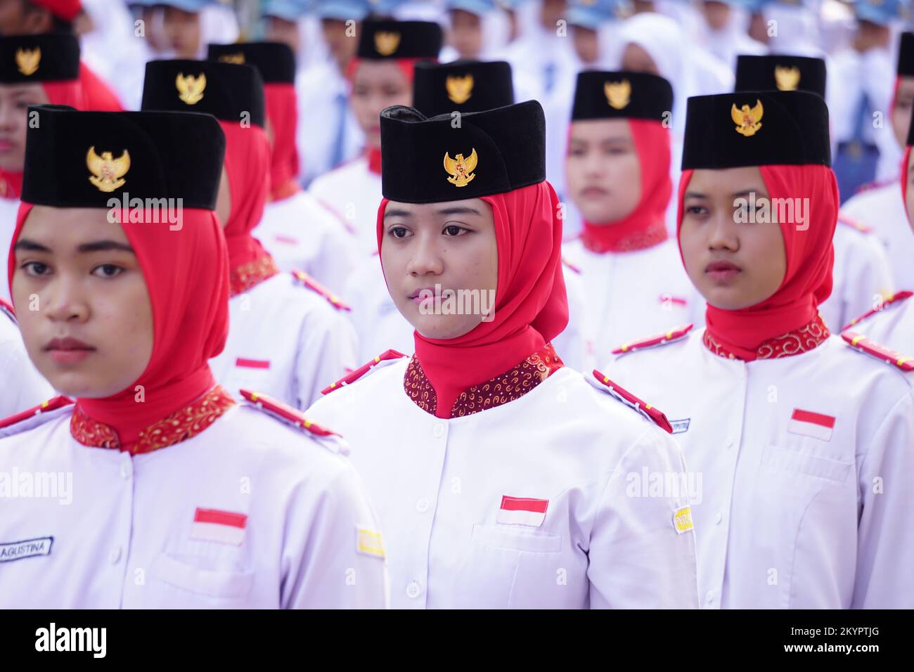 Indonesian flag raiser paskibraka in hi-res stock photography and ...