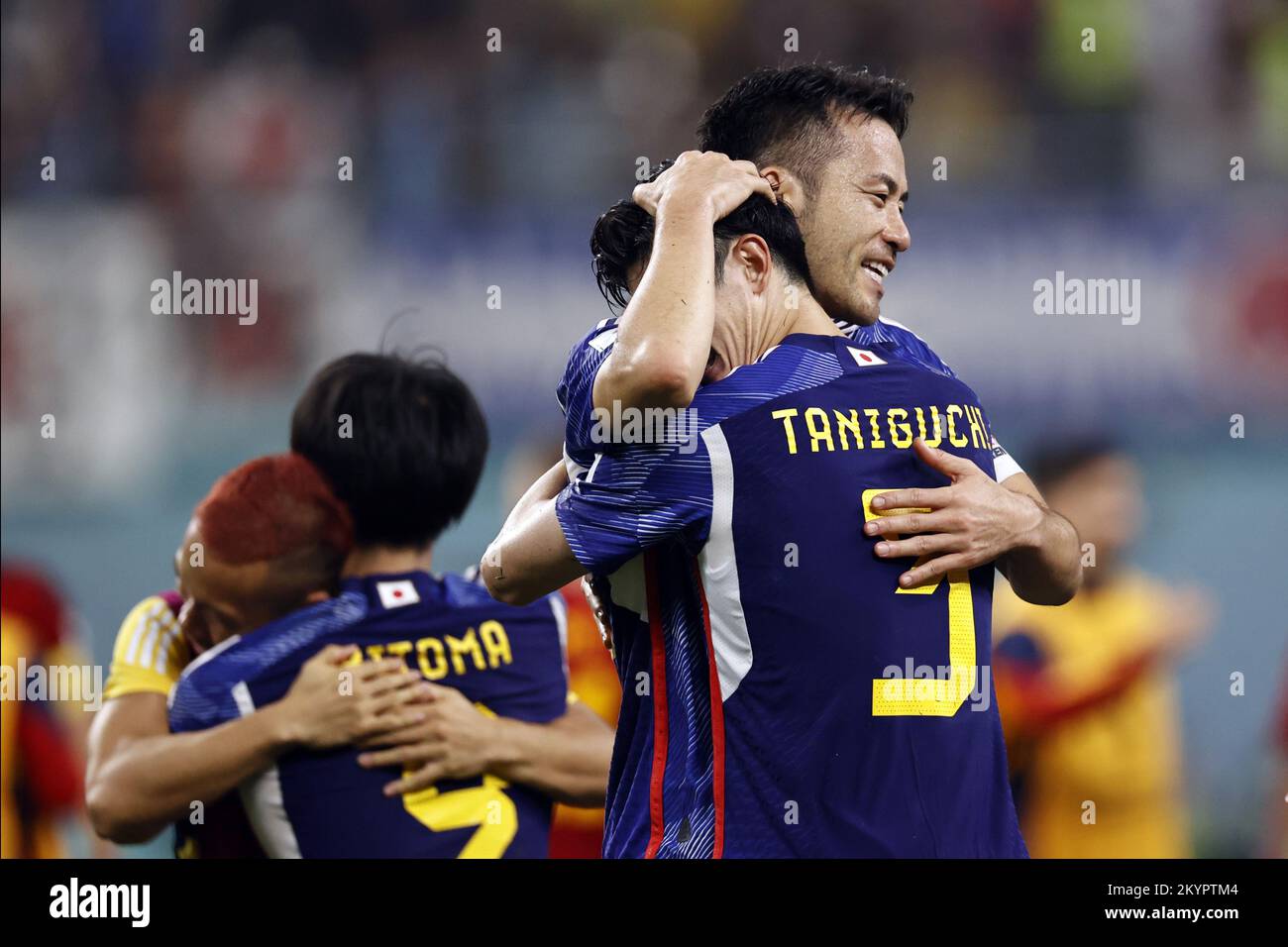 Ar-Rayyan, Qatar. December 1, 2022, (l-r) Maya Yoshida of Japan, Shogo ...