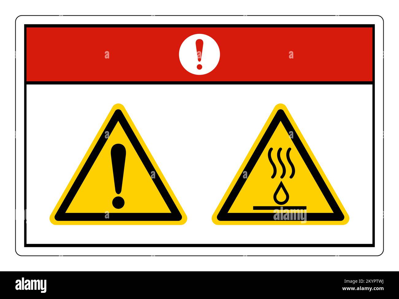 Danger Hot Liquids Burn Hazard Symbol Sign On White Background Stock ...