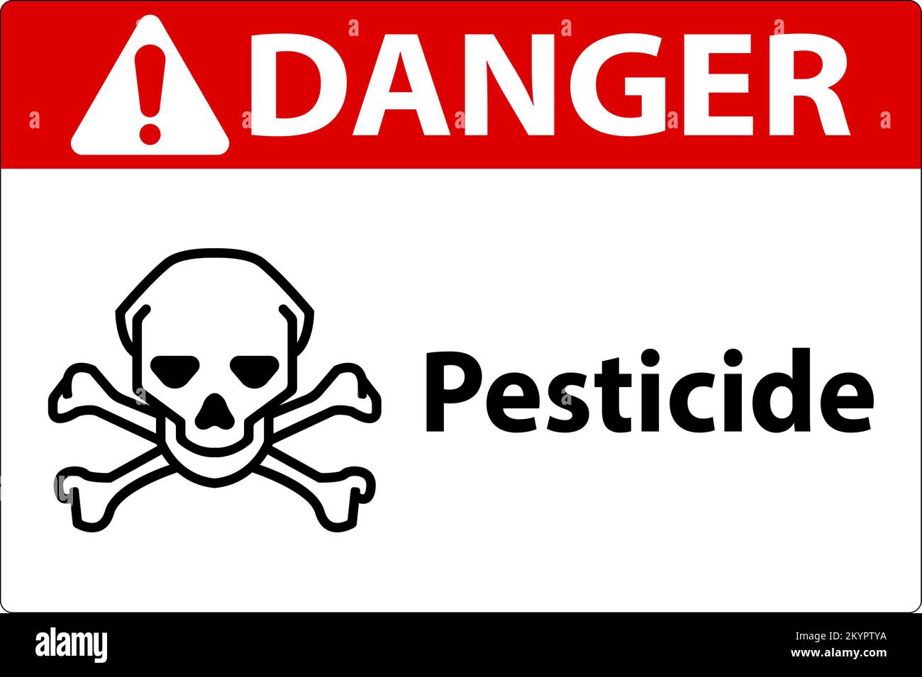 Danger Pesticide Symbol Sign On White Background Stock Vector Image ...