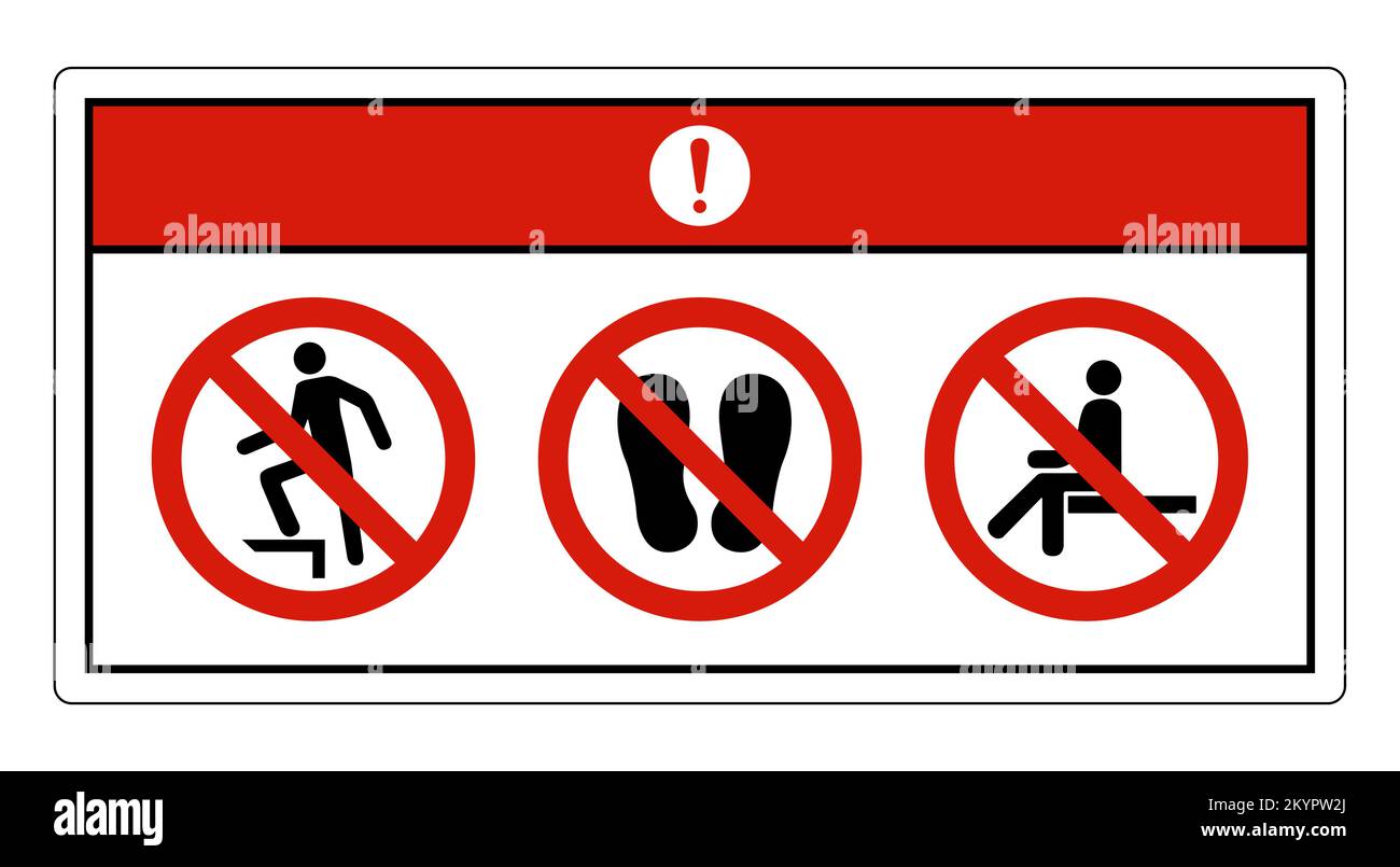 Danger Do Not Step Symbol Sign On White Background Stock Vector Image ...