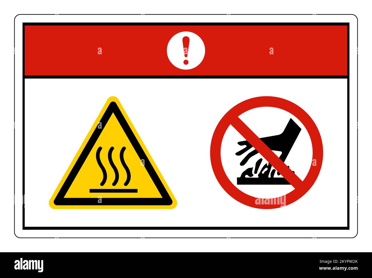 Danger Hot Surface Symbol Sign On White Background Stock Vector Image ...
