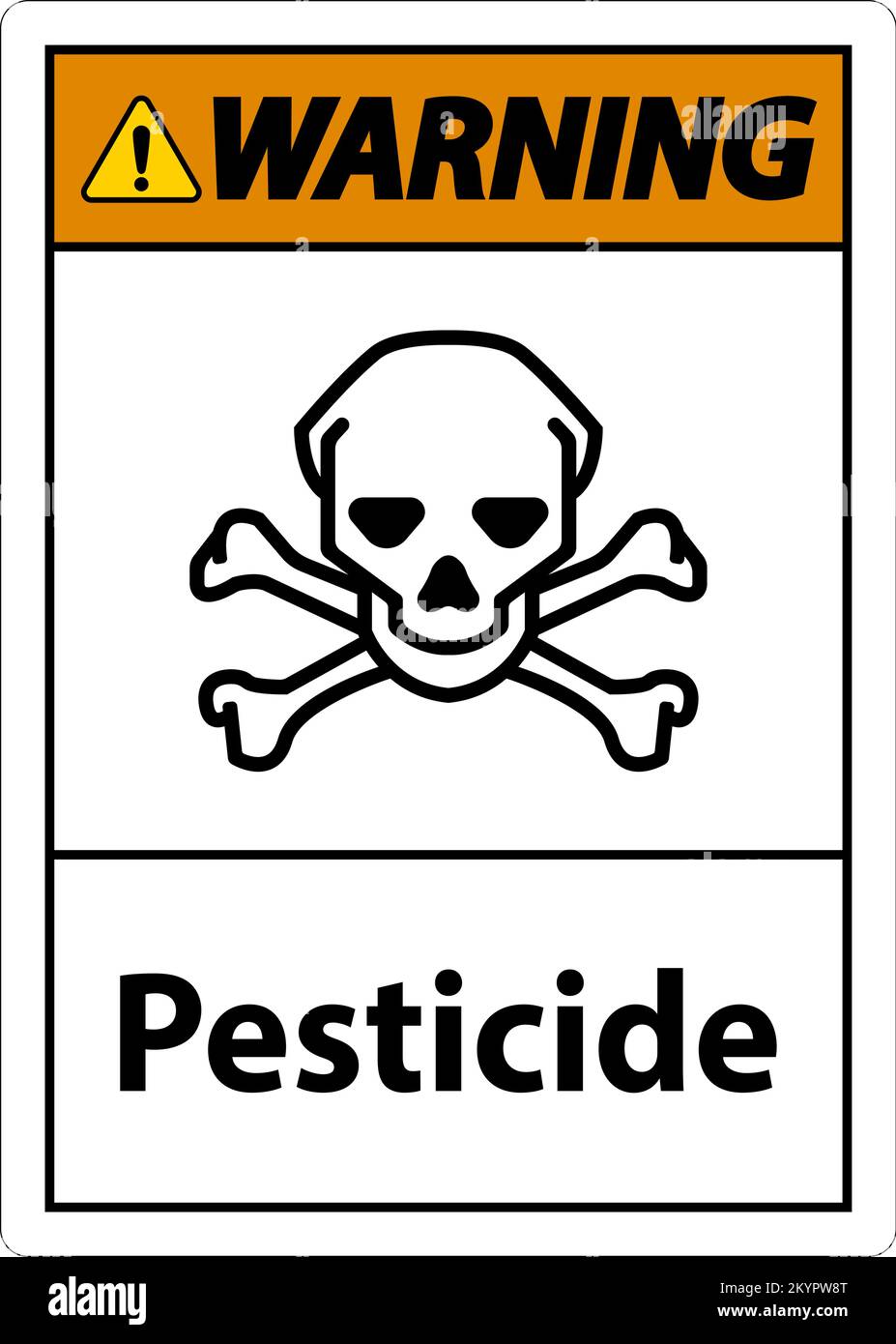 Warning Pesticide Symbol Sign On White Background Stock Vector Image ...