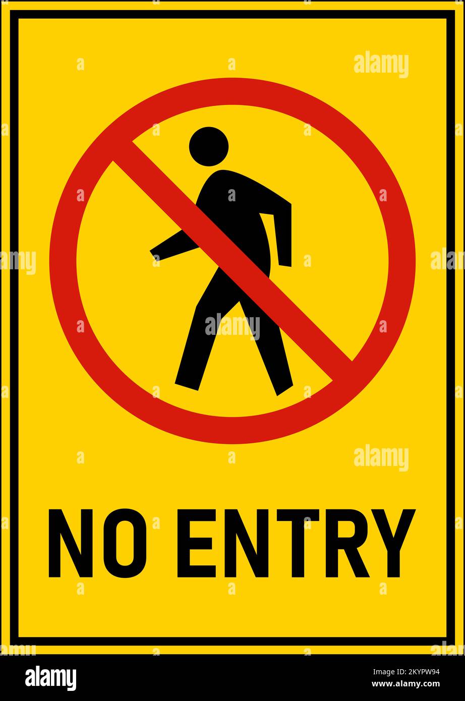 No Entry Sign On White Background Stock Vector Image & Art - Alamy