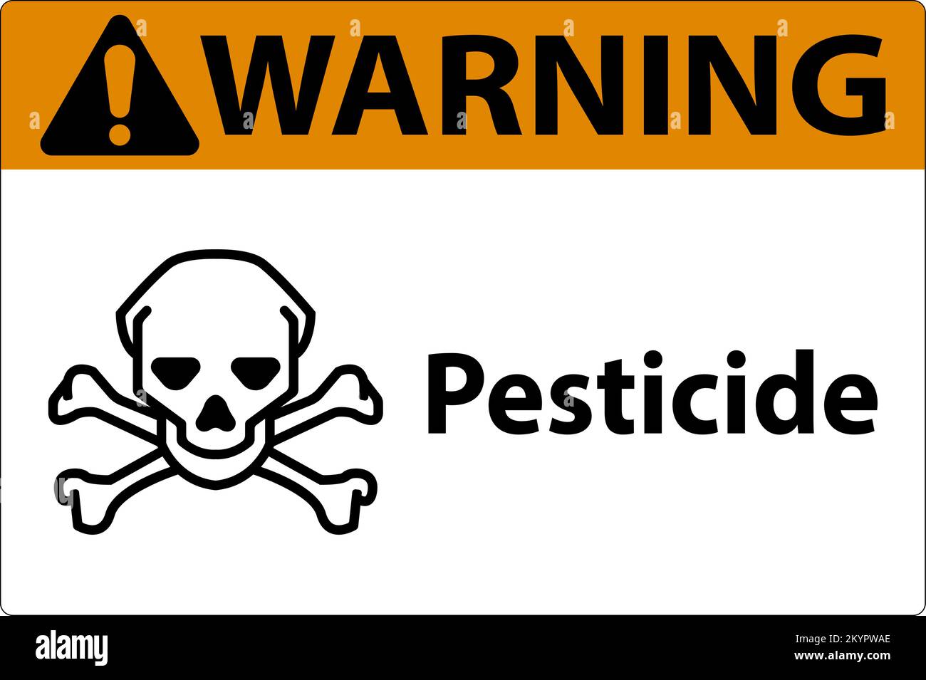 Warning Pesticide Symbol Sign On White Background Stock Vector Image ...