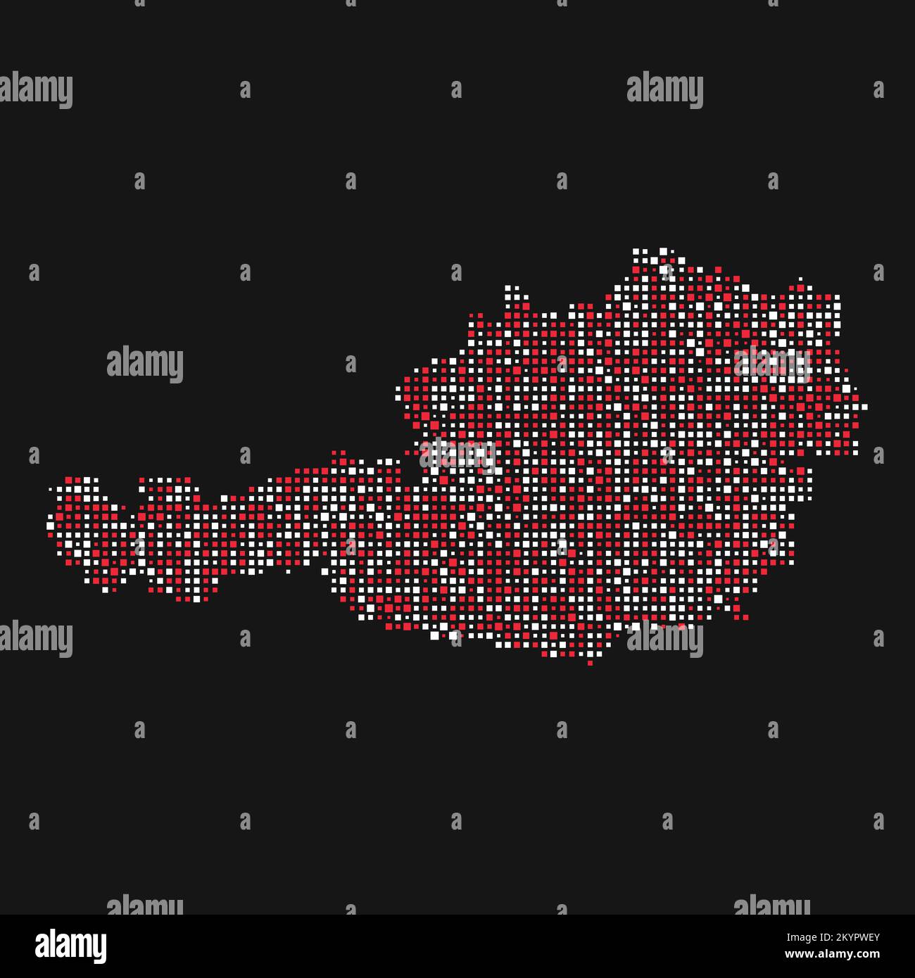 Austria Silhouette Pixelated generative pattern illustration Stock ...