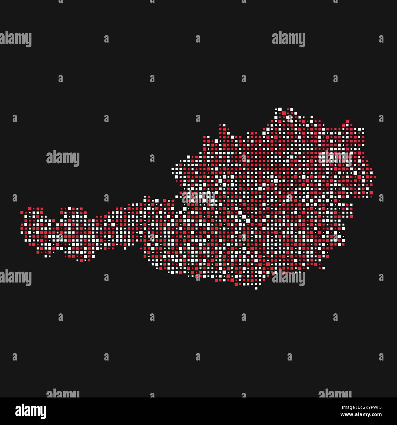 Austria Silhouette Pixelated generative pattern illustration Stock ...