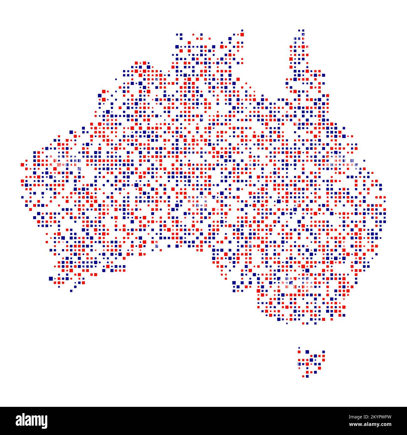 Australia Silhouette Pixelated generative pattern illustration Stock ...