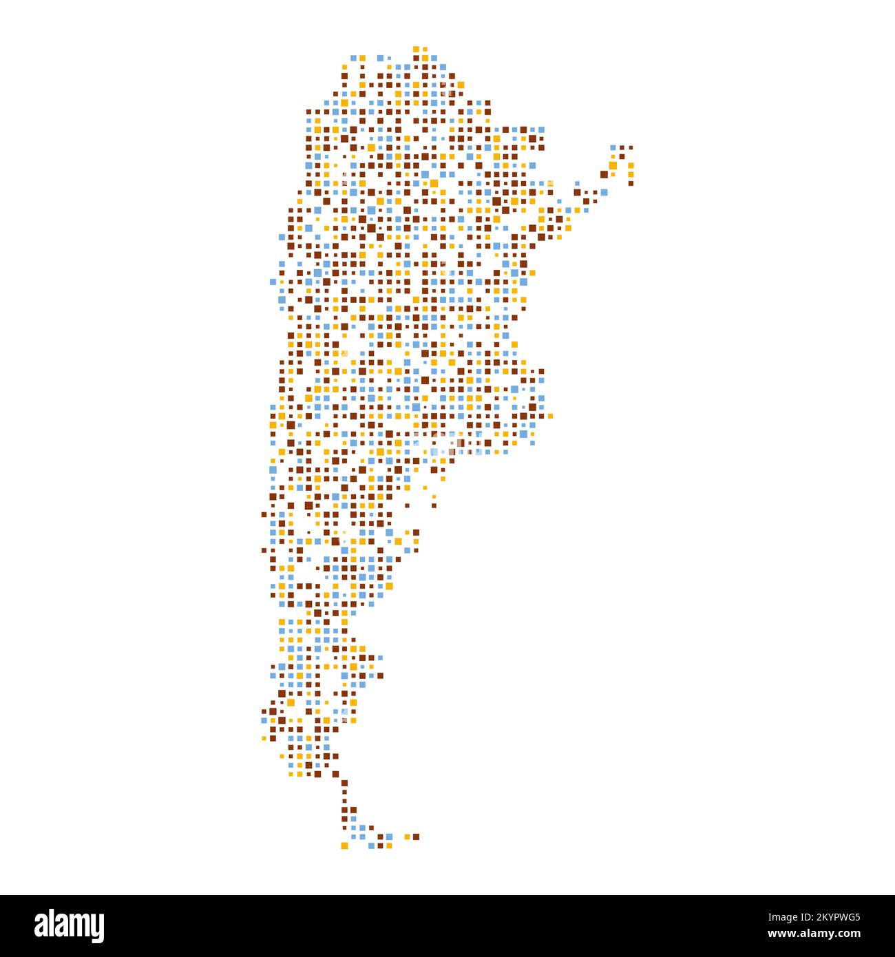 Argentina Silhouette Pixelated generative pattern illustration Stock ...